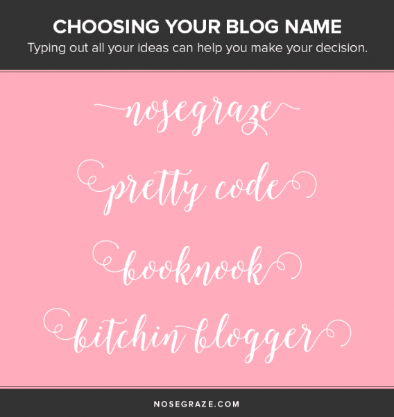 Tips for Choosing the Perfect Blog Name + Free Worksheet • Nose Graze