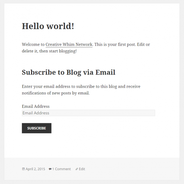 Add a Jetpack Subscription Form Below Your Blog Post • Nose Graze